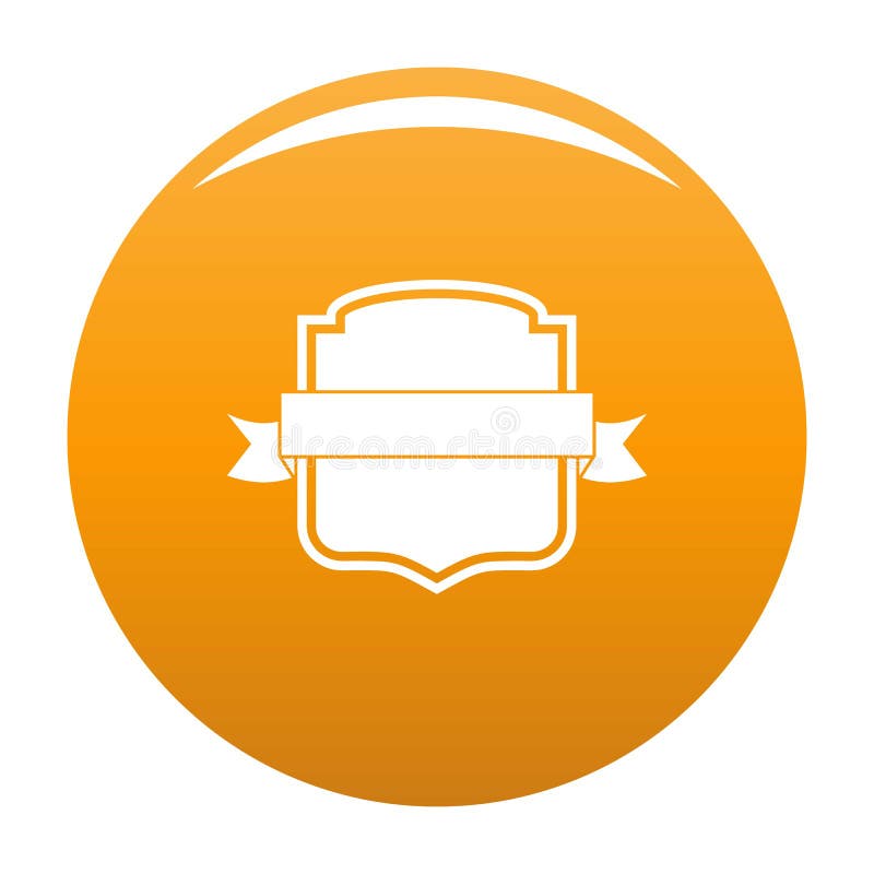 Badge Emblem Icon Vector Orange Stock Vector - Illustration of sticker ...