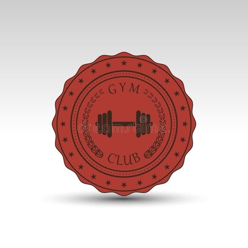 Badge for fitness club stock vector. Illustration of banner - 86047467