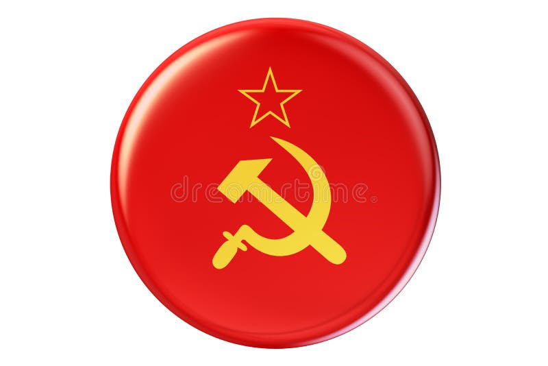 Round Icon with Flag of Ussr Stock Illustration - Illustration of ...