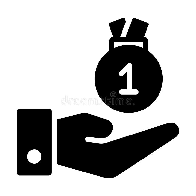 Badge in Hand Icon Modern Illustration Stock Vector - Illustration of ...