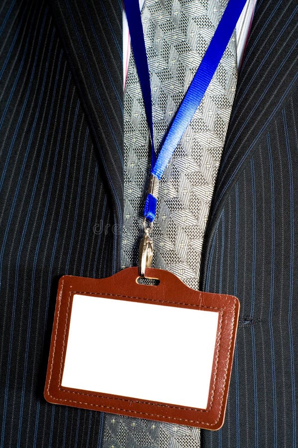 Badge Hanging Around His Neck Stock Photo - Image of remember ...