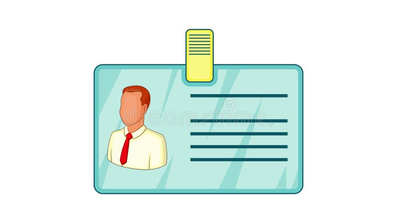 Employee Badge Line Icon Animation Stock Video - Video of employee ...