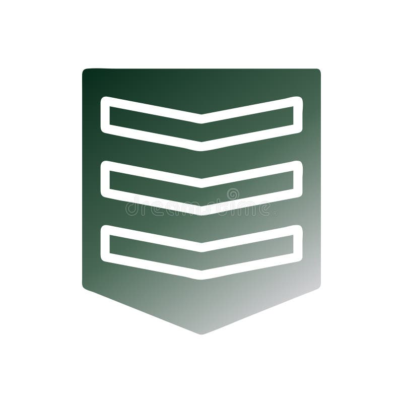 Badge Icon Solid Gradient Green White Colour Military Symbol Perfect ...