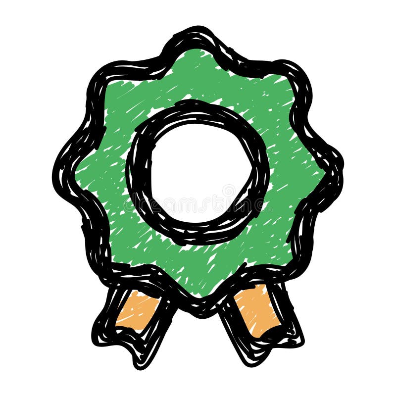 Badge Icon. User Interface Concept. Badge Doodle Hand Drawn Icon Stock ...