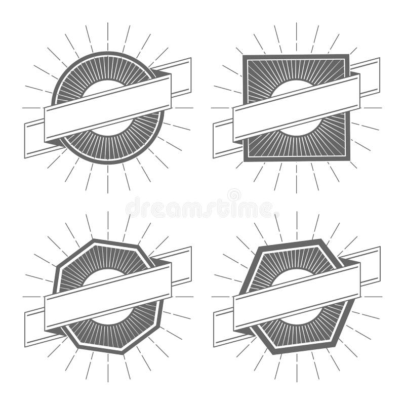 Basic Shape Badge Template for Your Design Stock Illustration ...