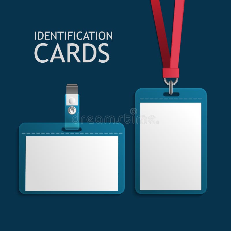 Badge Identification, Plastic Id Cards Stock Vector - Illustration of ...