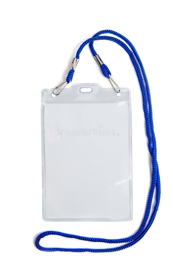 Badge Identification Template Mockup Blank Plastic Id Card Stock Image ...