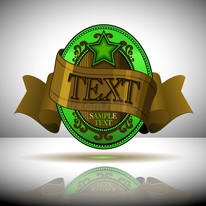 Badge or Label Design stock vector. Illustration of identity - 254138428