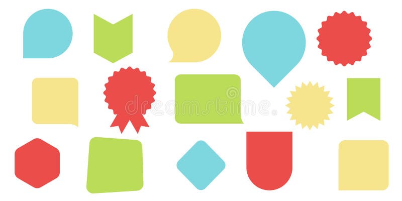 Badge Label Icon Set Different Colours. Stock Vector - Illustration of ...
