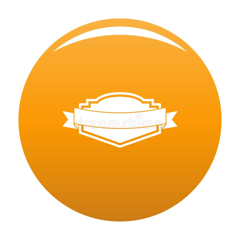 Badge label icon orange stock illustration. Illustration of business ...