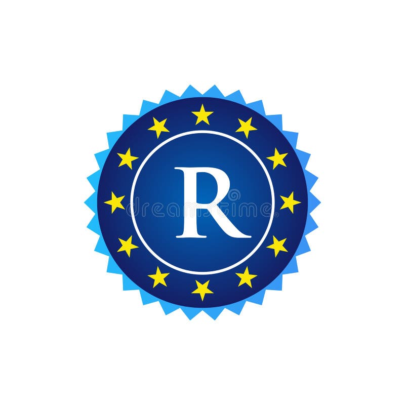 Badge and Label Logo Design on Letter R. R Letter Vintage Badge Retro ...
