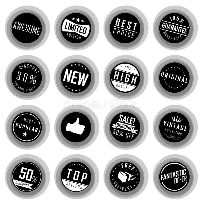 Badge and label set stock illustration. Illustration of sign - 33123456