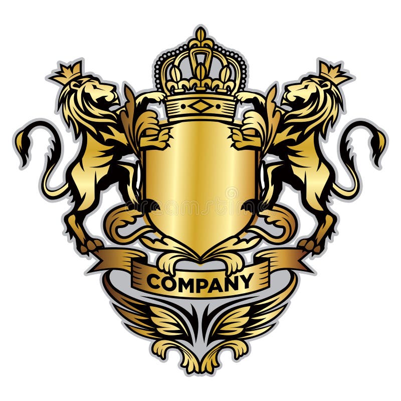 Badge Lion Logo , Lion Vector Logo Stock Illustration - Illustration of ...