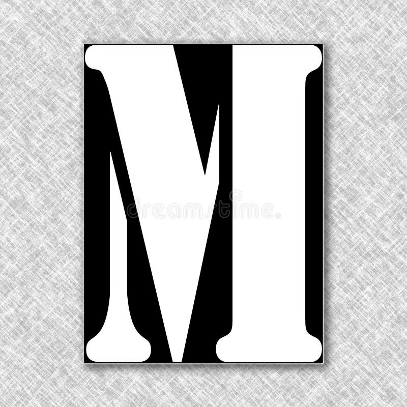 Badge with monogram M stock illustration. Illustration of logo - 217629741
