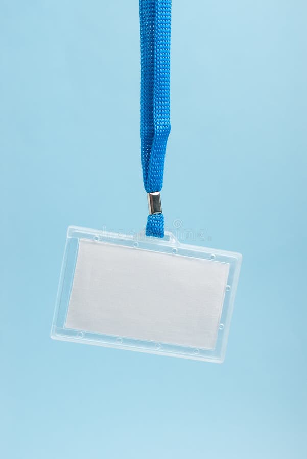 Badge Hanging Around His Neck Stock Image - Image of information, icon ...