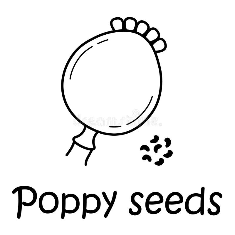 Bun with Poppy Seeds Icon, Realistic Style Stock Vector - Illustration ...