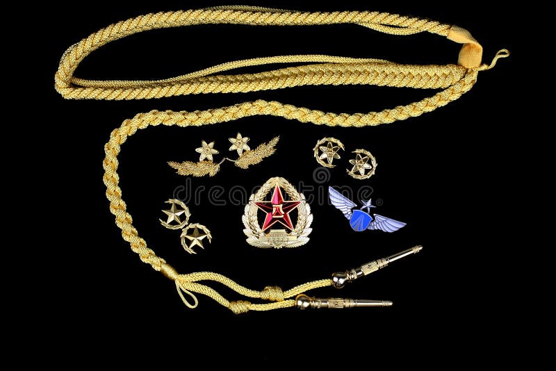 Badge and Ribbon of Chinese Air Force Stock Photo - Image of lieutenant ...