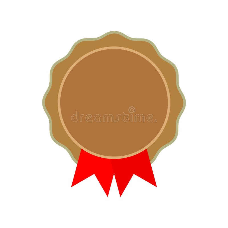 Badge with Ribbons Icon, Award Ribbon Stock Vector - Illustration of ...