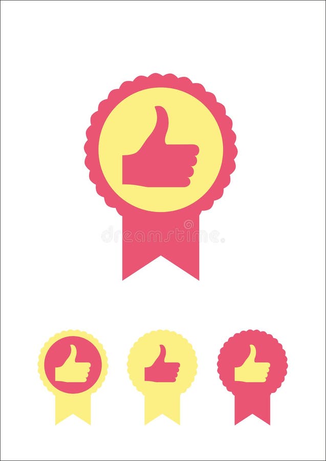 Badge with ribbons icon stock vector. Illustration of award - 47770722