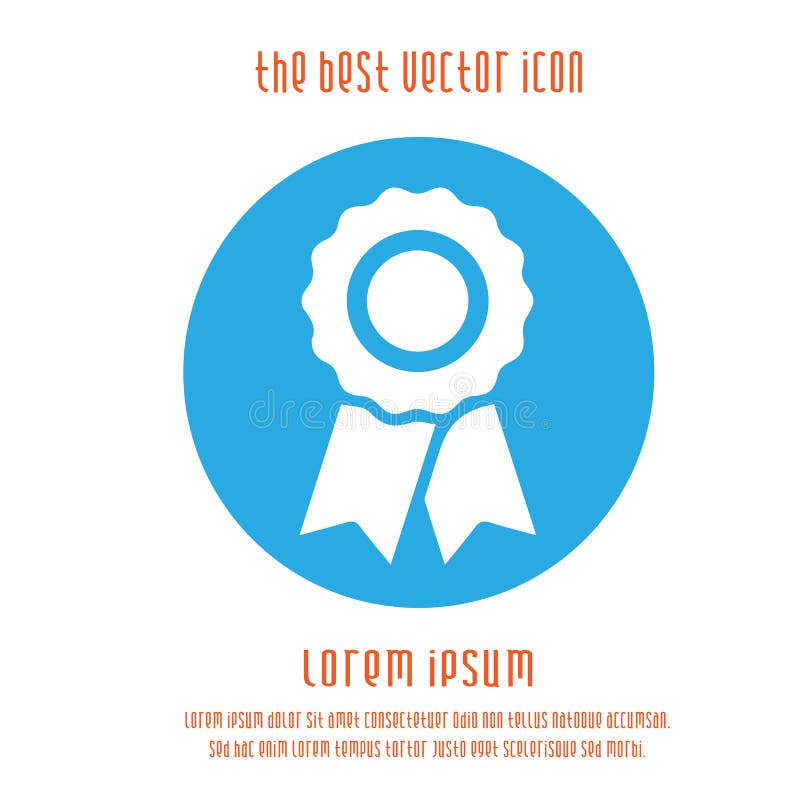 Badge with Ribbons Vector Icon Eps 10. Certificate. Certification Stamp ...