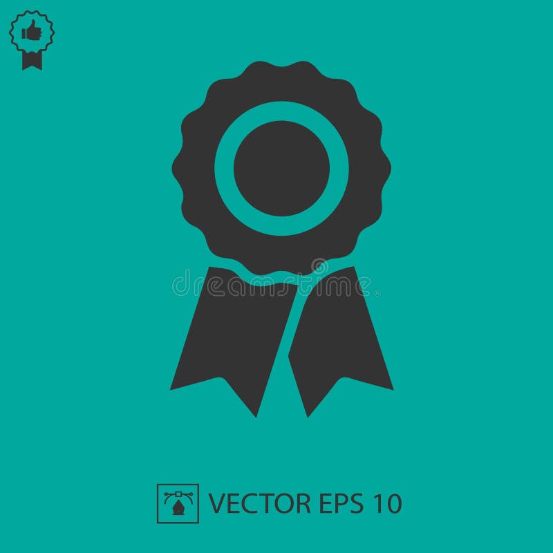 Badge with Ribbons Vector Icon Eps 10. Certificate Stock Vector ...