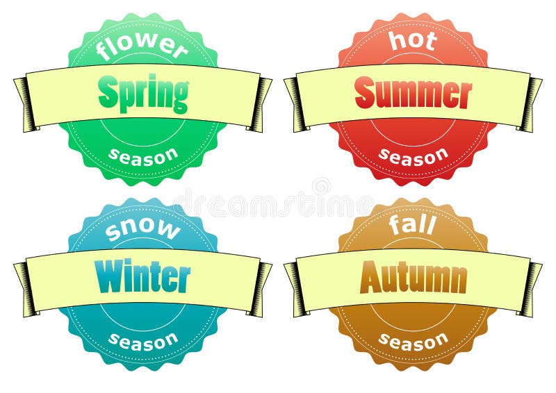 Badge seasons stock vector. Illustration of business - 26036386