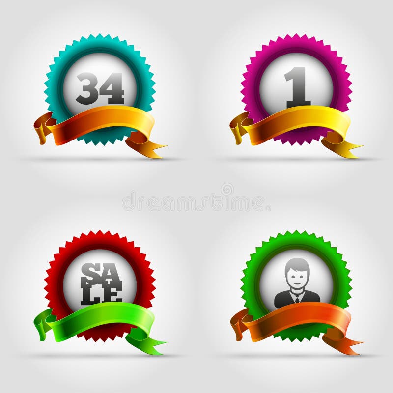 Badge Set stock vector. Illustration of people, creative - 33453361