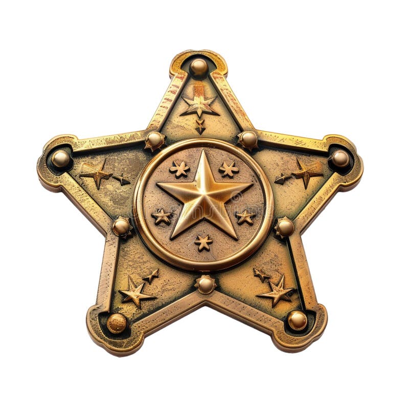 Badge of the Sheriff on a Transparent Background Stock Illustration ...