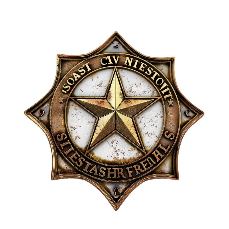 Badge of the Sheriff on a Transparent Background Stock Illustration ...