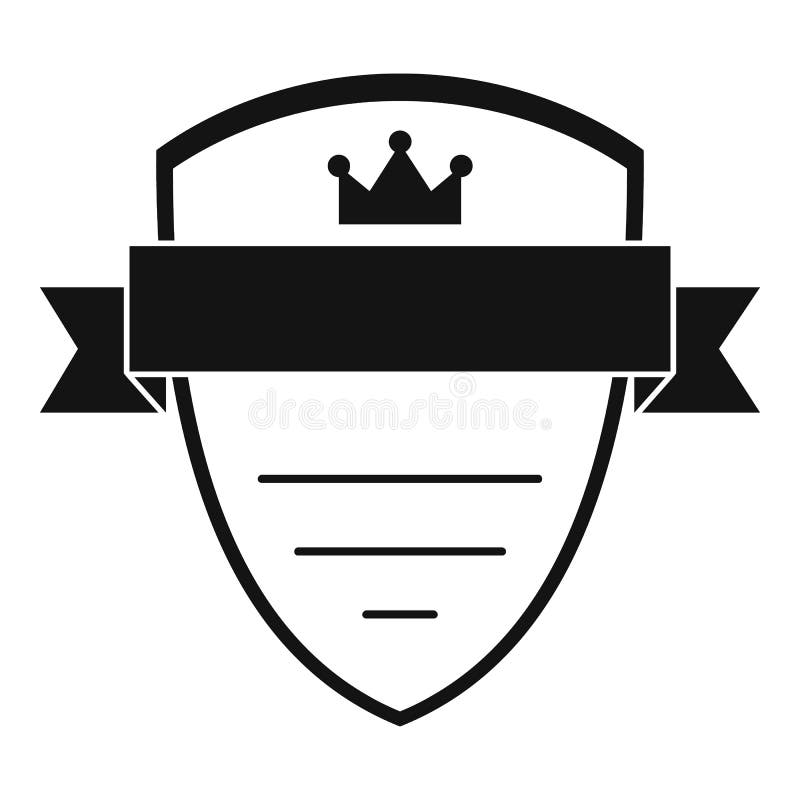 Badge Soldier Icon, Simple Black Style Stock Vector - Illustration of ...