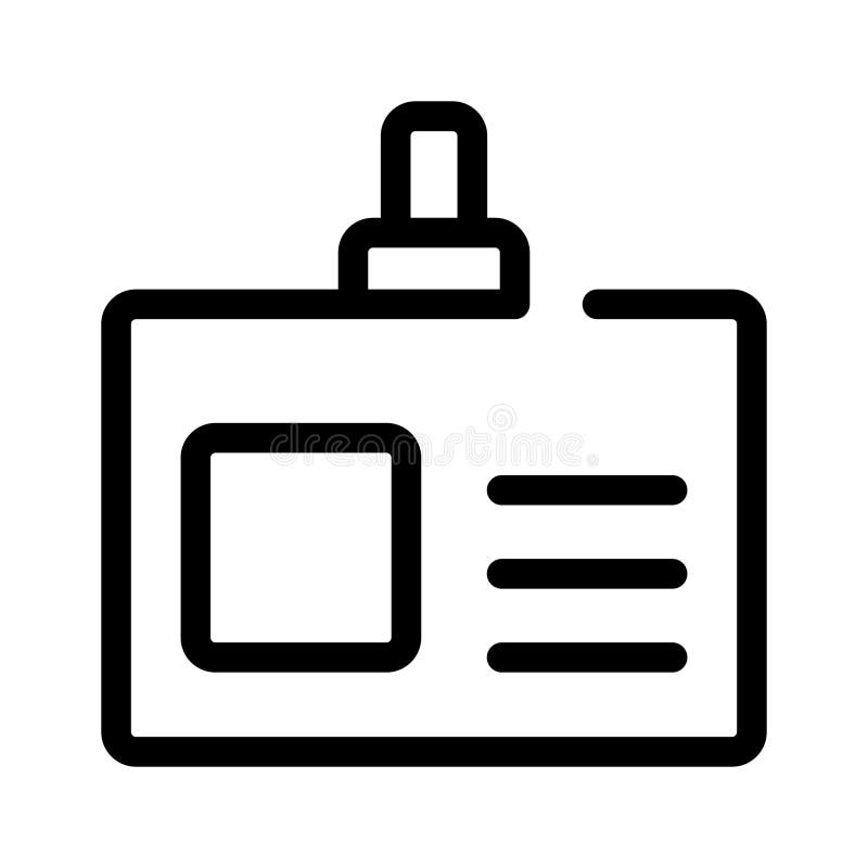 A Badge Symbolizing Identification or Access Credentials Vector Design ...