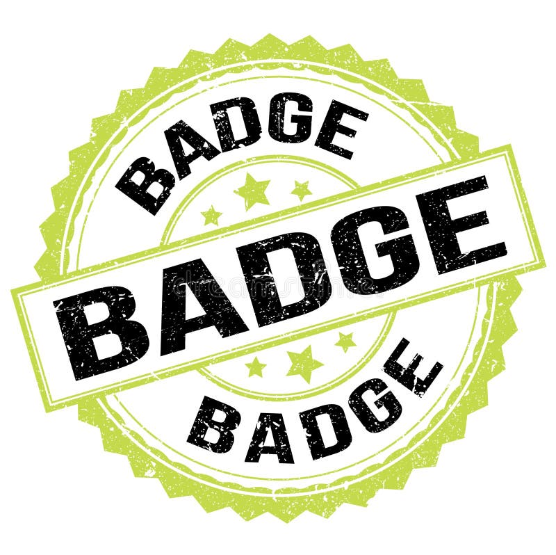 BADGE Text on Green-black Round Stamp Sign Stock Illustration ...