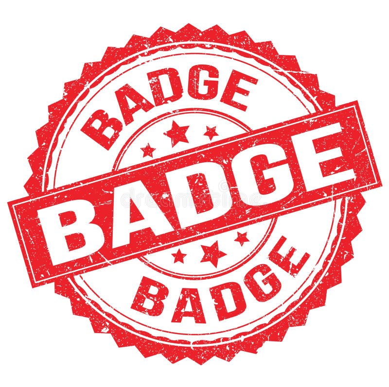 BADGE Text Written on Green-black Stamp Sign Stock Illustration ...