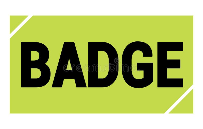 BADGE Text Written on Green-black Stamp Sign Stock Illustration ...