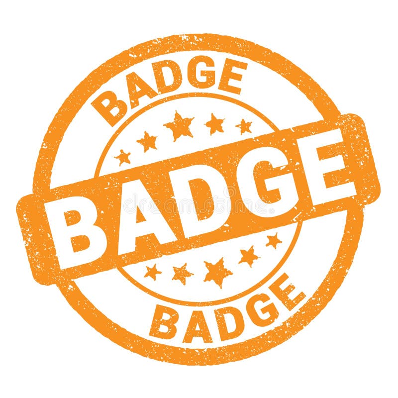 BADGE Text Written on Green-black Stamp Sign Stock Illustration ...