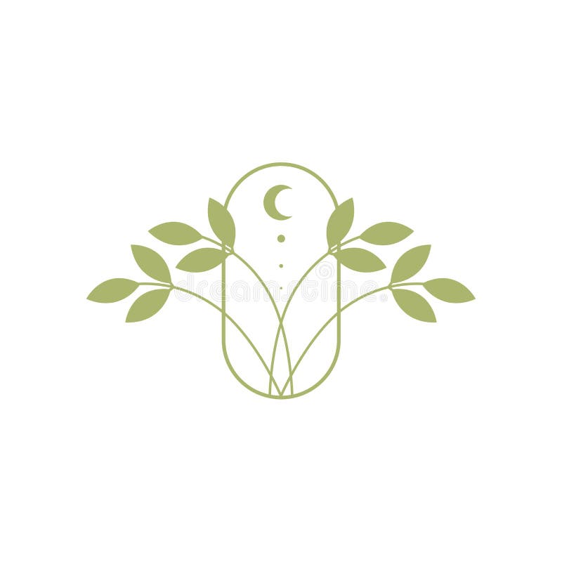 Badge Vert Et Logo Du Croissant Illustration de Vecteur - Illustration ...