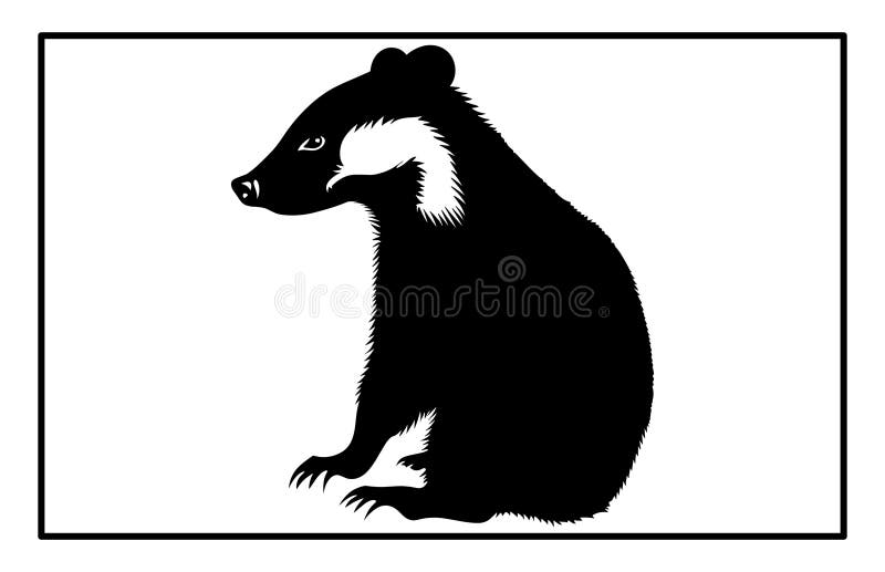 Badger Black Silhouette Desain, Badger Silhouette View Side for Retro ...