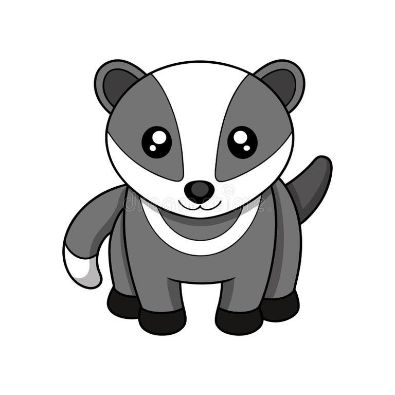 Badger Fun Coloring Page Adventure Stock Photo - Illustration of drawn ...