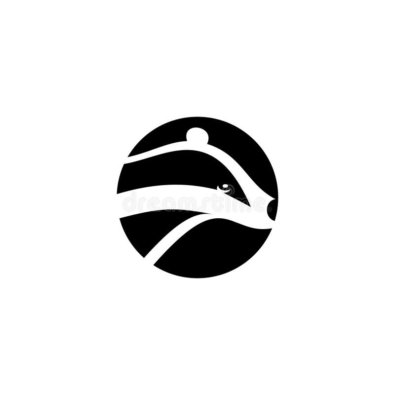 Badger Icon Logo Vector Symbol Stock Vector - Illustration of black ...