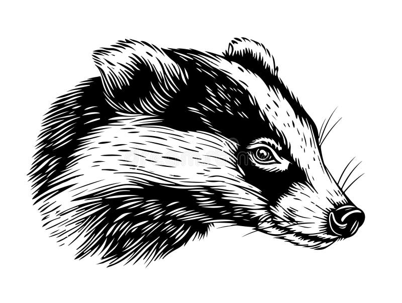 Badger Line Drawing Stock Illustrations – 361 Badger Line Drawing Stock ...