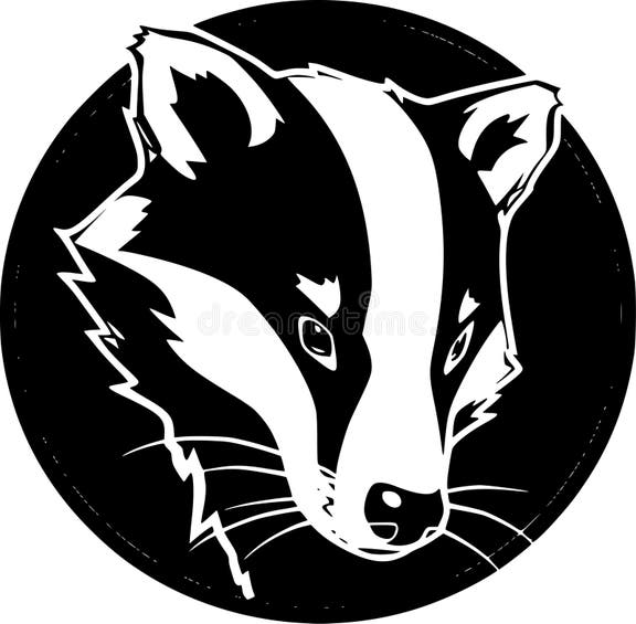Badger - Minimalist and Flat Logo - Vector Illustration Stock Vector - Illustration of icon ...