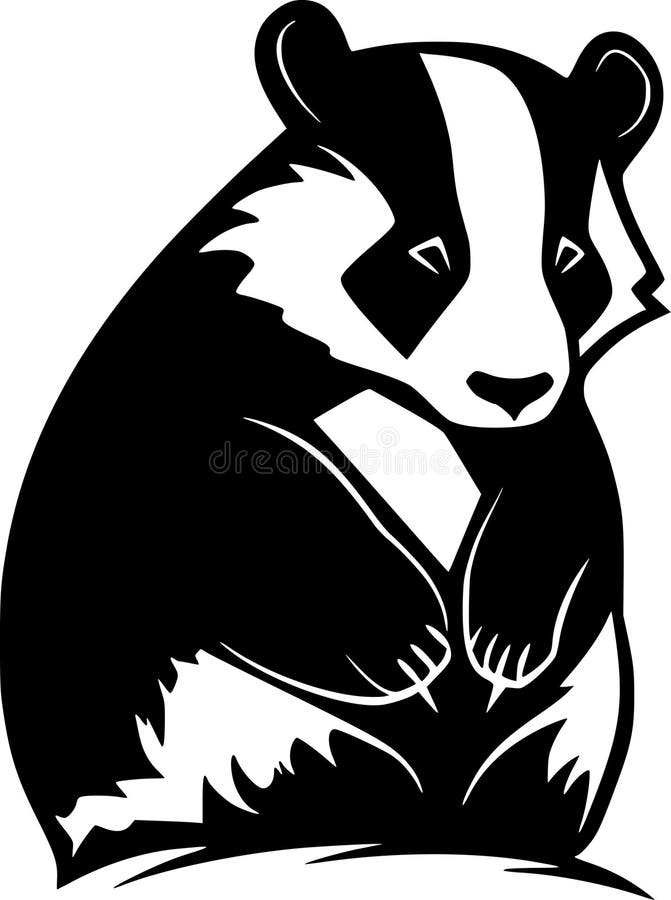 Badger - Minimalist and Flat Logo - Vector Illustration Stock Vector ...