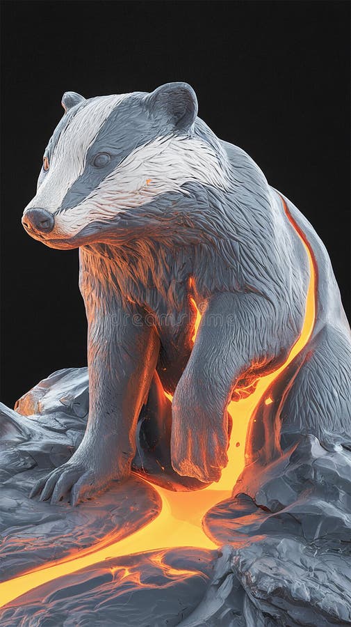 A Badger Sculpted from a Harmonious Combination of Cold, Unbending ...