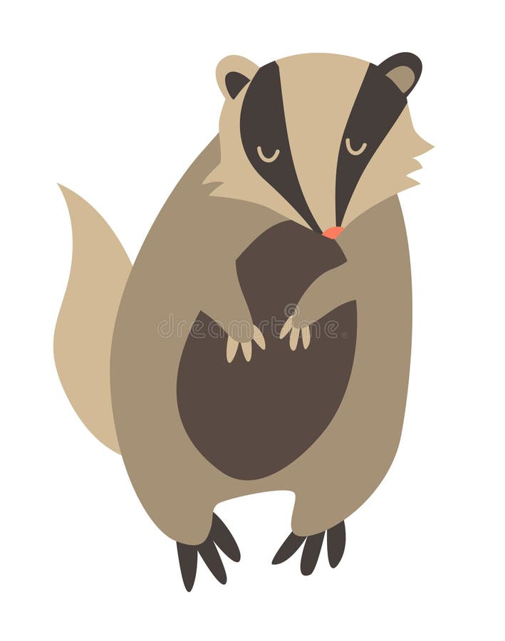Badger Standing Stock Illustrations – 287 Badger Standing Stock ...