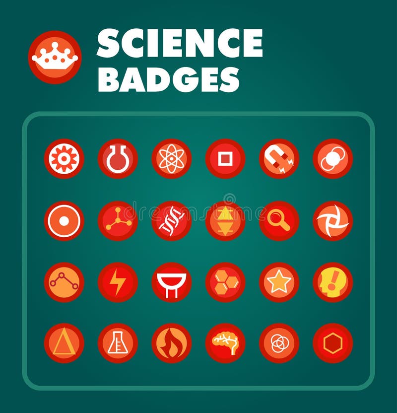 Science Badges stock vector. Illustration of experiment - 182251903