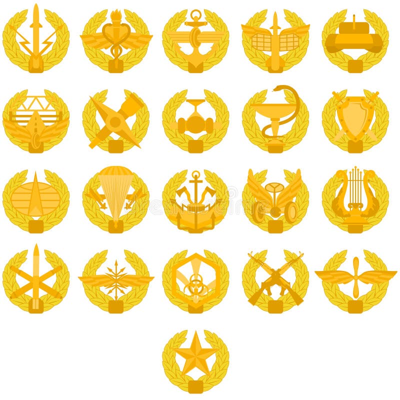 Badges of Arms of the Russian Army Stock Vector - Illustration of ...