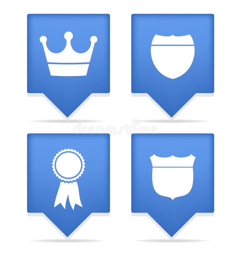 Badges blue icons stock vector. Illustration of design - 20929542