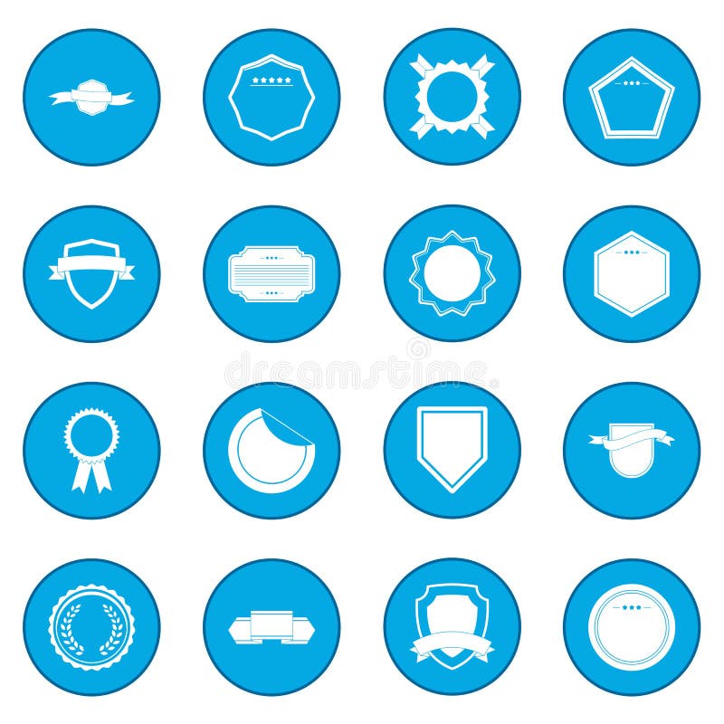 Badges icon blue stock vector. Illustration of choice - 93051157