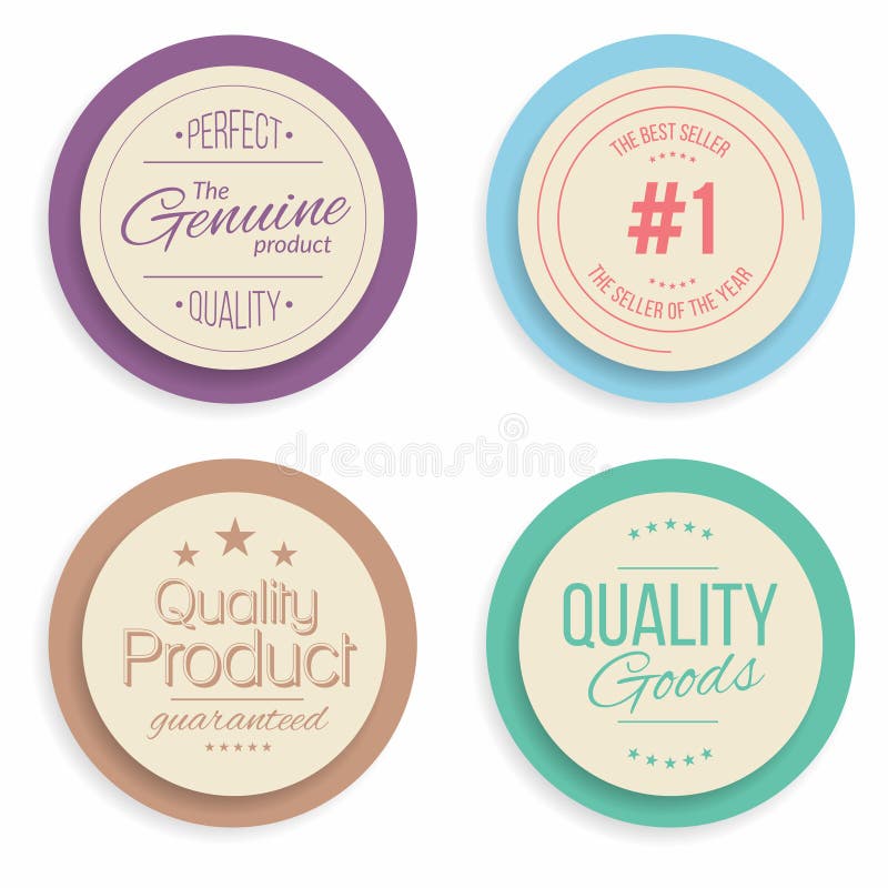 Badges and Labels Collection. Quality, Assurance Marks Stock Vector ...