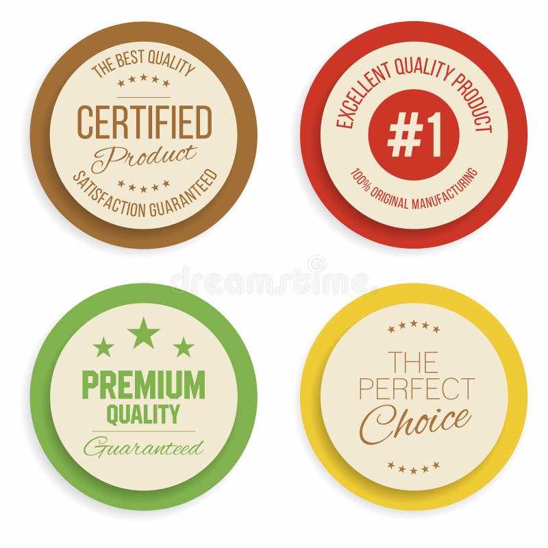 Badges and Labels Collection. Quality, Assurance Marks Stock Vector ...